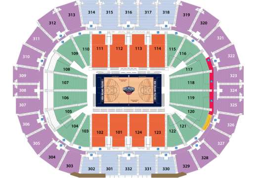 Map Of New Orleans Arena
